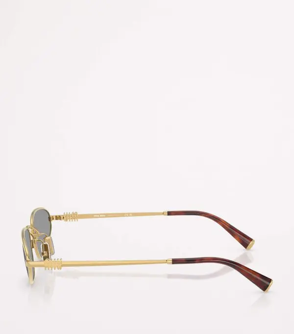 Miu Miu Oval Metal Sunglasses