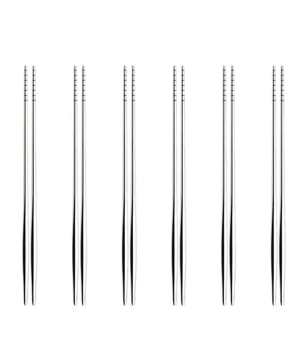 BUGATTI Set Of 6 Stainless Steel Natura Chopsticks - Metallic