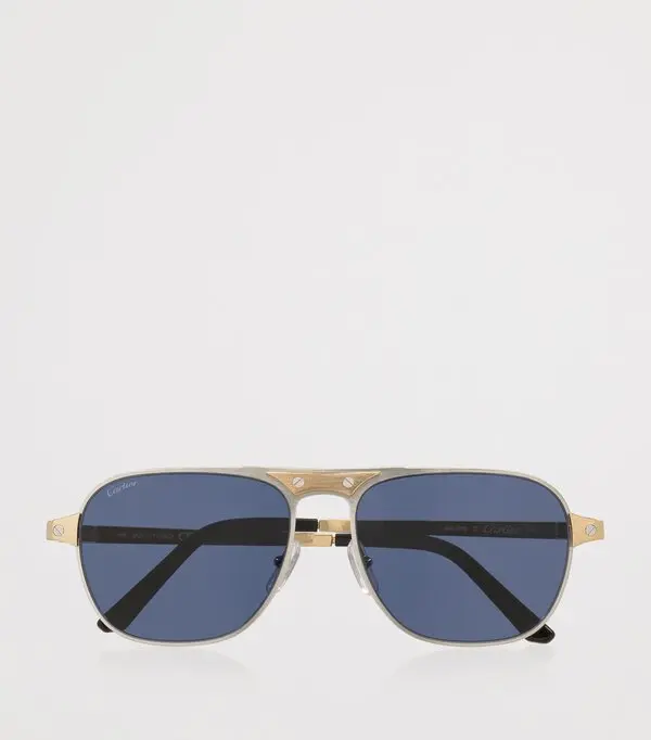 Cartier Rectangular Aviator Sunglasses