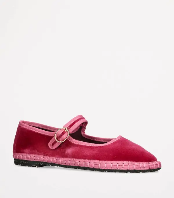 FLABELUS Velvet Mary Janes