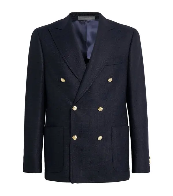 Corneliani Virgin Wool Double-breasted Blazer