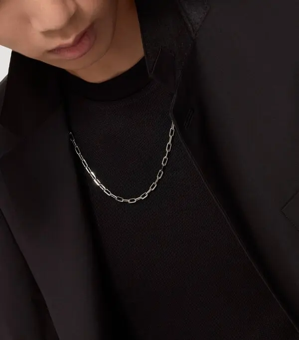 Cartier Santos De Chain Necklace In White Gold