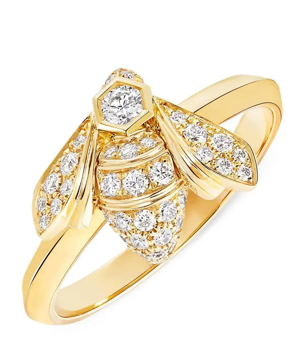CHAUMET Bee Motif Diamond Ring In Yellow - Gold