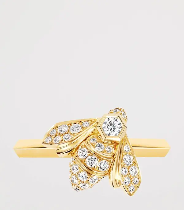 CHAUMET Bee Motif Diamond Ring In Yellow