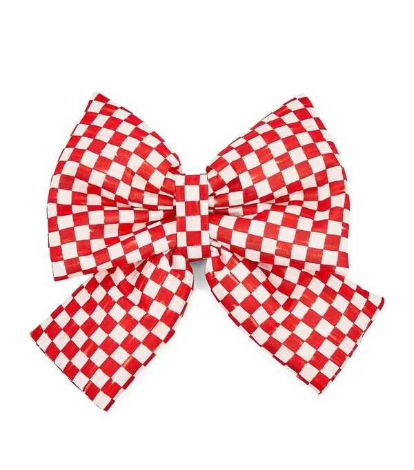 MACKENZIE-CHILDS Check Medium Bow - Red