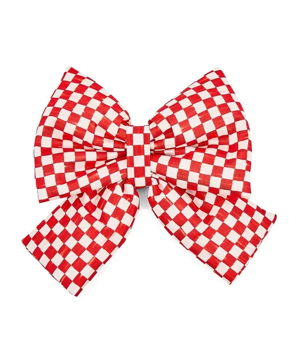MACKENZIE-CHILDS Check Medium Bow - Red