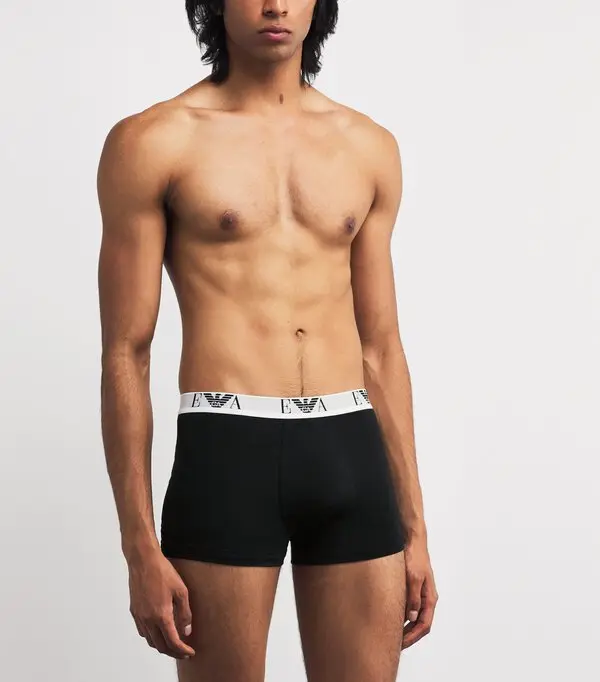 Emporio Armani Stretch-cotton Logo Trunks