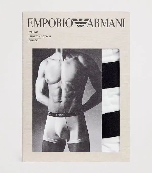 Emporio Armani Stretch-cotton Logo Trunks