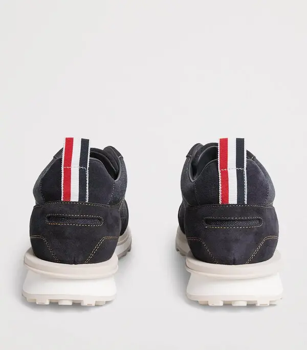 Thom Browne Denim And Suede Sneakers