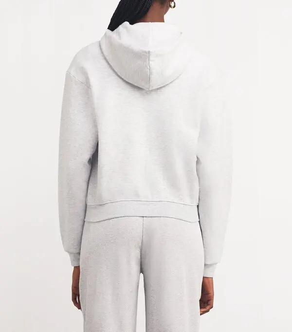 SKIMS Cotton-blend Fleece Classic Zip-up Hoodie - Grey