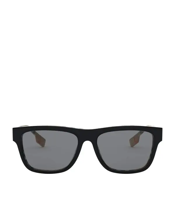 Burberry Acetate Square Frame Sunglasses - Black