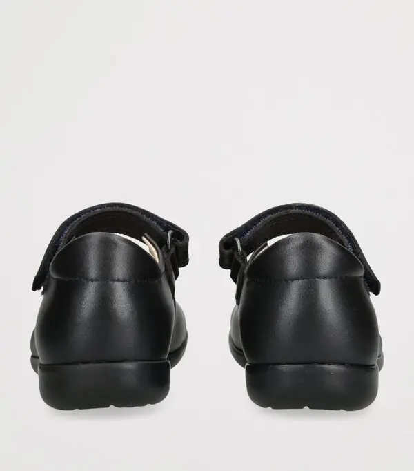 Trotters Emily Leather School Shoes - Navy