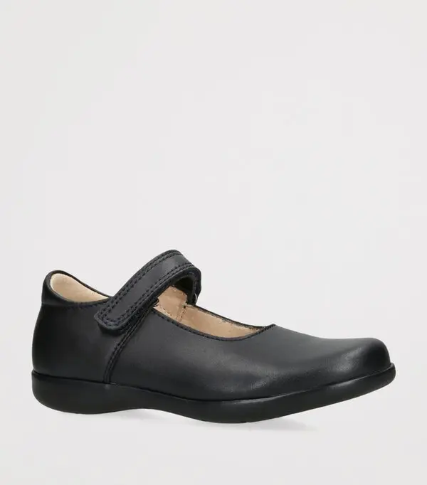 Trotters Emily Leather School Shoes - Navy