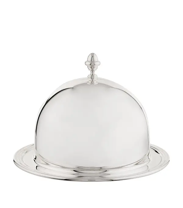 GREGGIO Plated Georgian Round Butter Dish - Silver