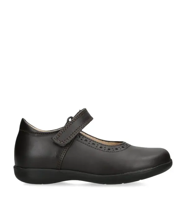 Trotters Emma Leather Mary Jane School Shoes - Brown