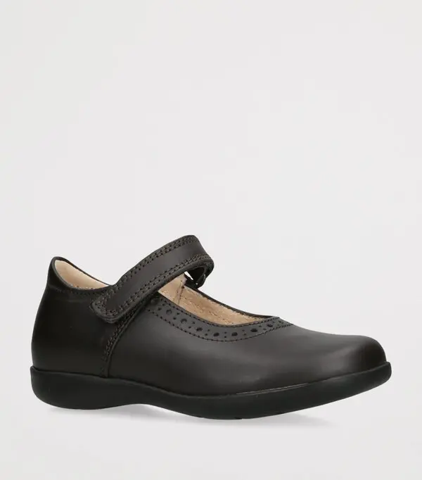Trotters Emma Leather Mary Jane School Shoes - Brown