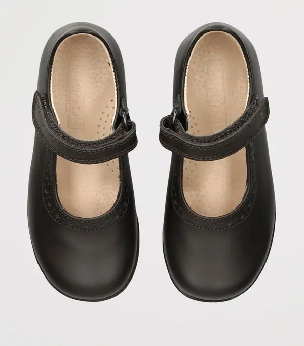 Trotters Emma Leather Mary Jane School Shoes - Brown