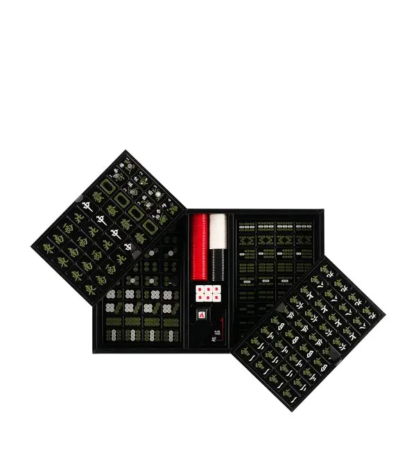 Prada Saffiano Leather Mahjong Set - Black