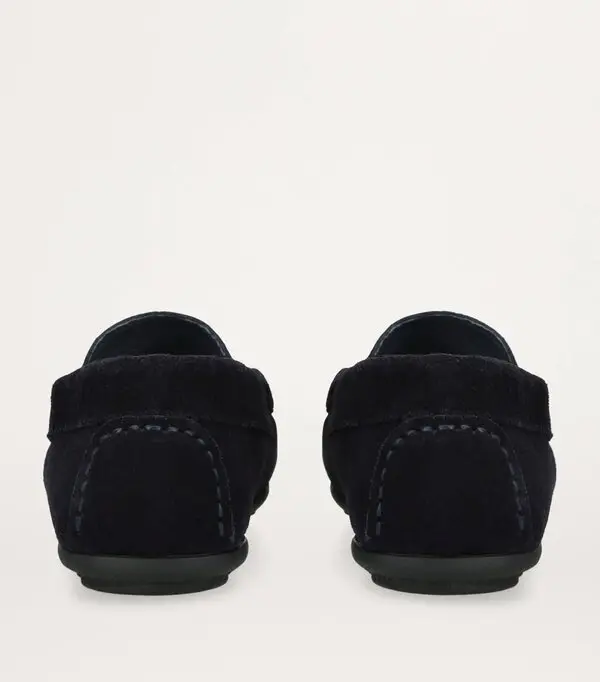 PAPOUELLI Suede Loafers - Navy