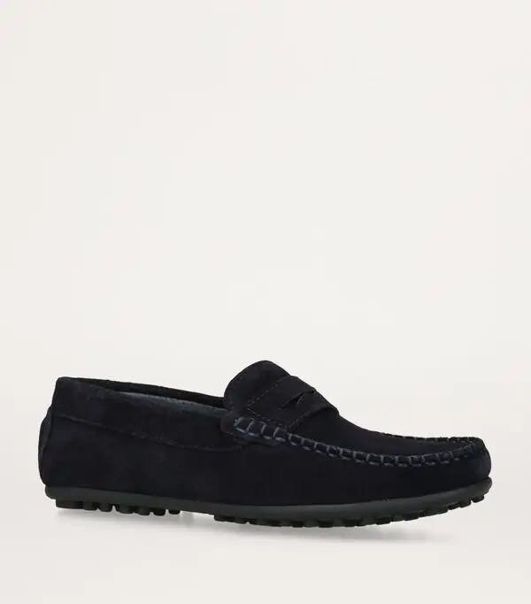 PAPOUELLI Suede Loafers - Navy