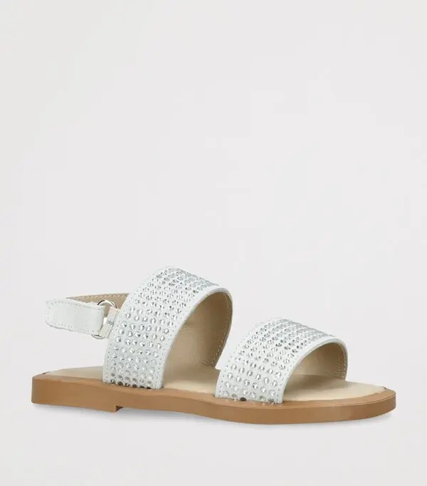 BABYWALKER Suede Crystal-embellished Open-toe Sandals