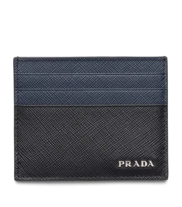 Prada Saffiano Leather Card Holder - Black