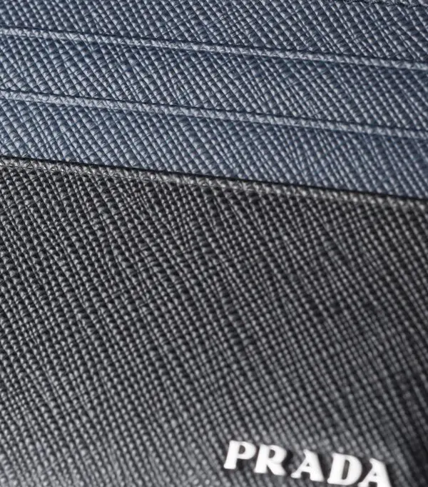 Prada Saffiano Leather Card Holder - Black