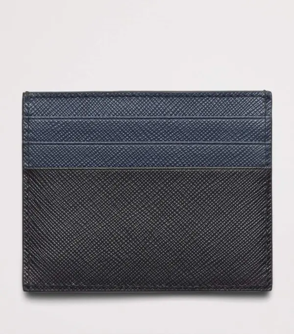 Prada Saffiano Leather Card Holder - Black