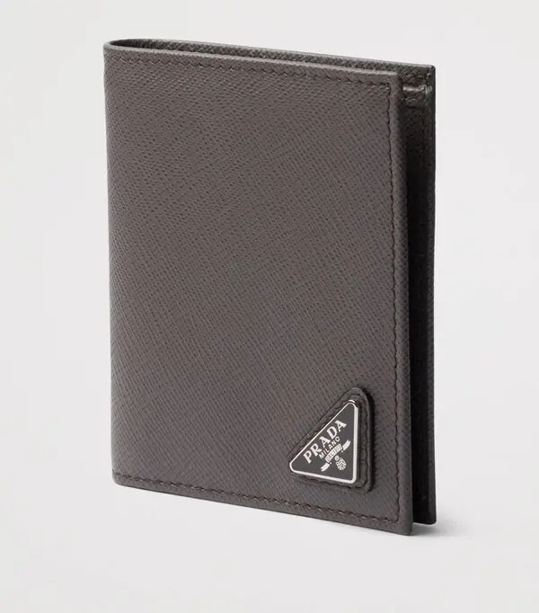 Prada Saffiano Leather Wallet - Grey