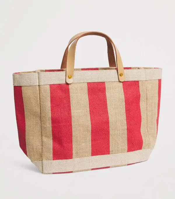 Harrods Small Canvas Stripe Knightsbridge Shopper Bag