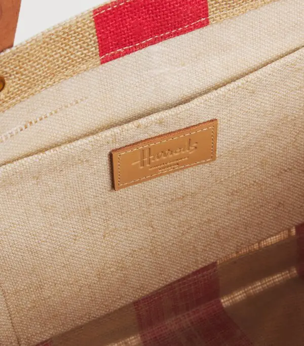 Harrods Small Canvas Stripe Knightsbridge Shopper Bag