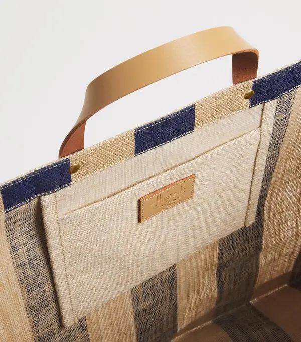 Harrods Knightsbridge Stripe Shopper Bag - Blue