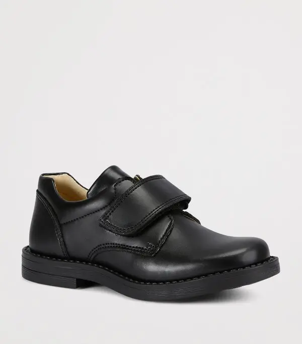 Trotters Leather George School Shoes - Black
