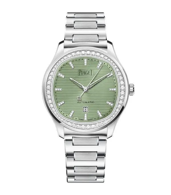 PIAGET Stainless Steel And Diamond Automatic Watch - Silver