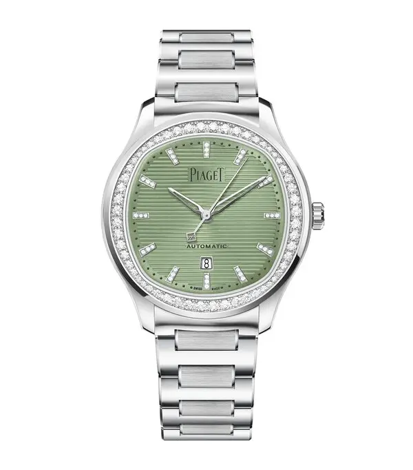 PIAGET Stainless Steel And Diamond Automatic Watch - Silver