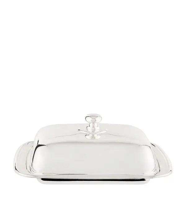 GREGGIO Plated Georgian Rectangular Butter Dish - Silver