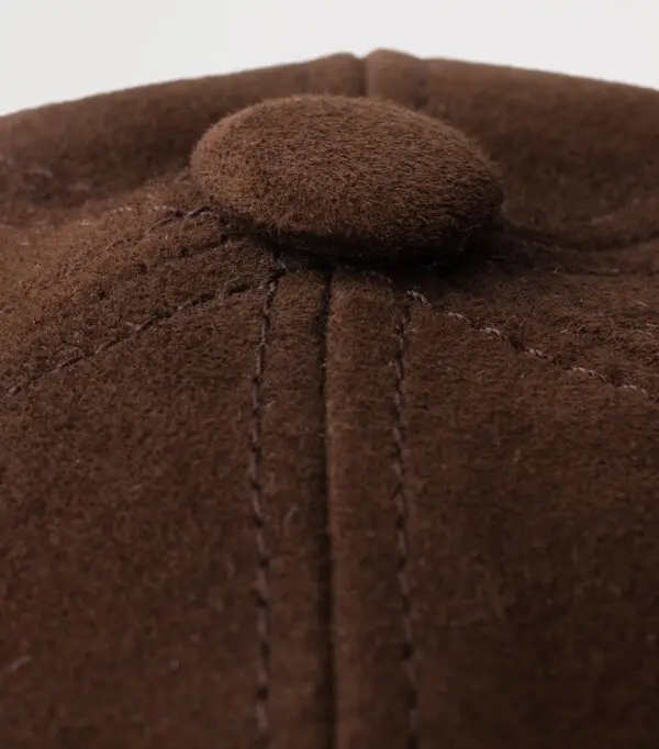 Prada Suede Baseball Cap - Brown