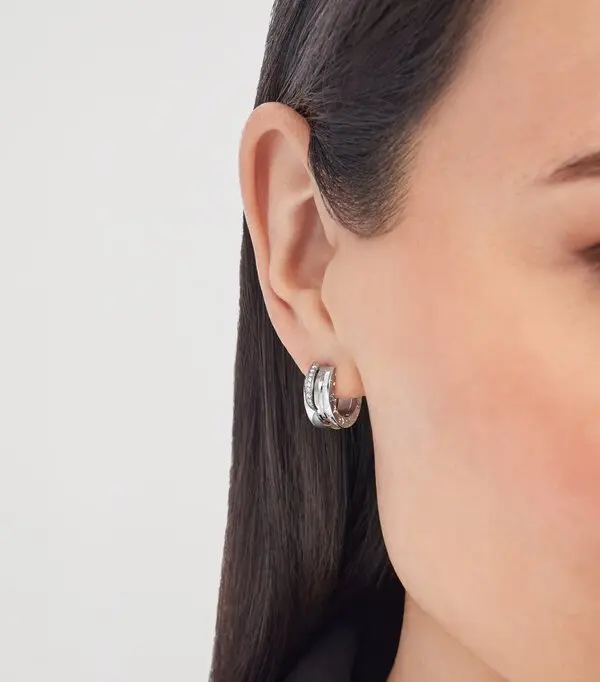 BVLGARI B.zero1 18-karat White Gold And Diamond Earrings