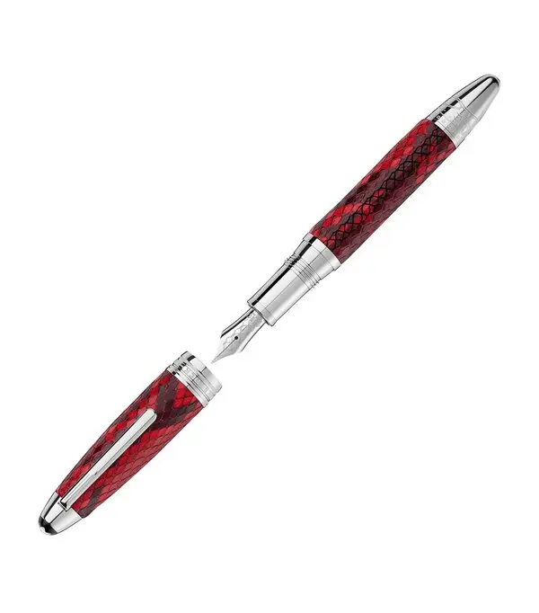 Montblanc Platinum-plated Leather Meisterstück Fountain Pen
