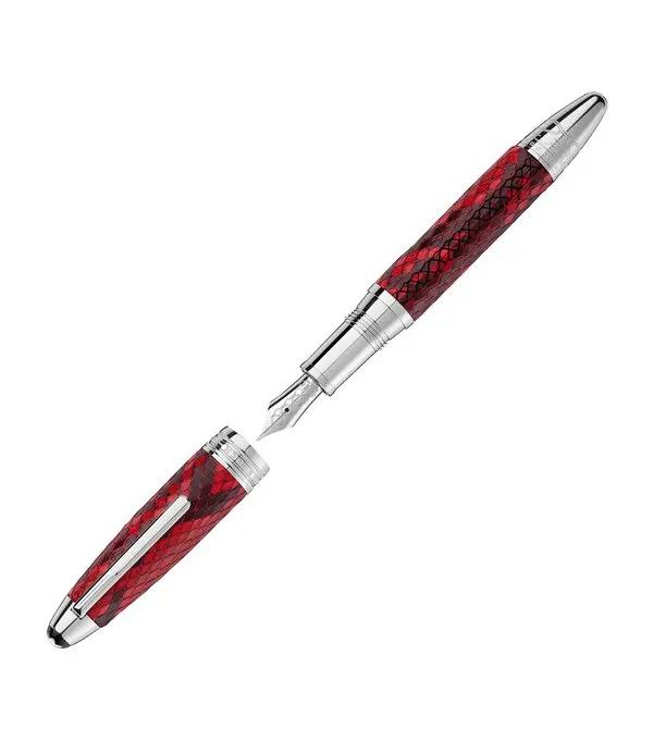 Montblanc Platinum-plated Leather Meisterstück Fountain Pen