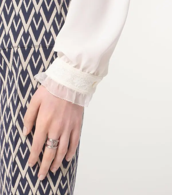 Valentino Garavani Crystal Vlogo Ring