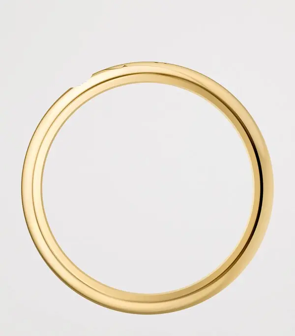 Cartier 18 Karat Yellow And Diamond Wedding Band - Gold