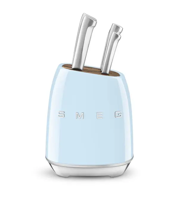 SMEG 6-piece Knife Block Set - Blue