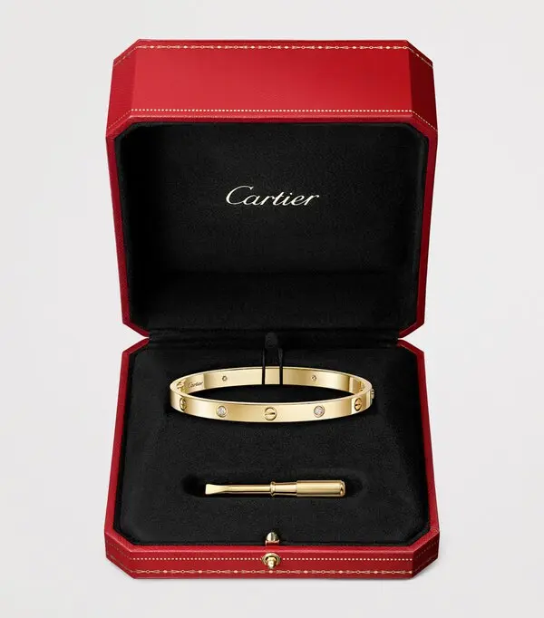 Cartier Love Bracelet With Diamonds In Yellow