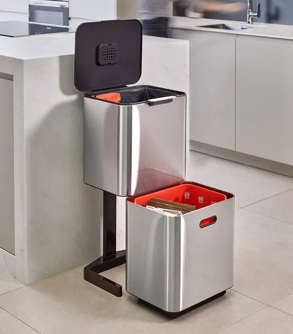 JOSEPH JOSEPH Stainless Steel Totem Bin - Silver