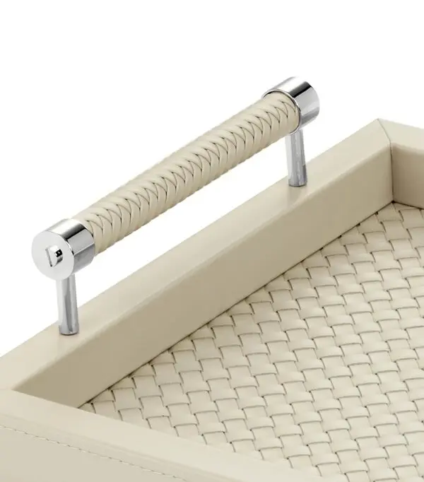 RIVIERE Leather Woven Diana Tray