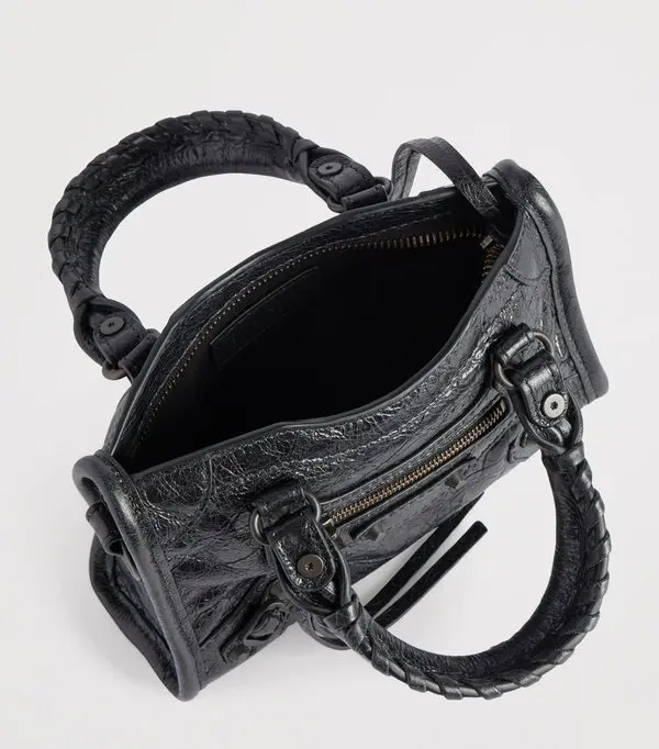 Balenciaga Nano Leather Top-handle Bag - Black