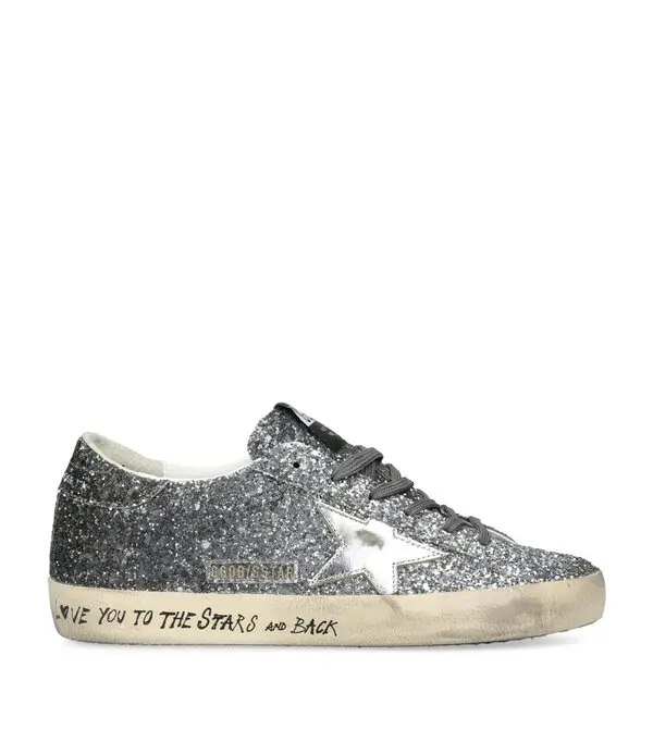 GOLDEN GOOSE Glitter Super-star Low Top Sneakers