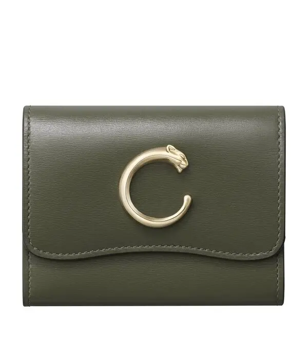 Cartier Mini Leather Panthère De Wallet - Green