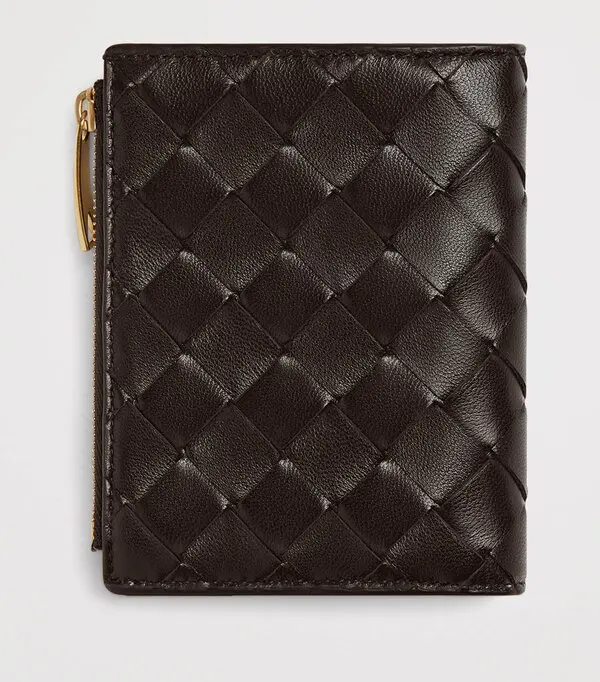 Bottega Veneta Leather Intrecciato Bifold Card Holder